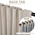 Blackout Curtains with Back Tab and Rod Pocket, Thermal Insulated, 50 ...