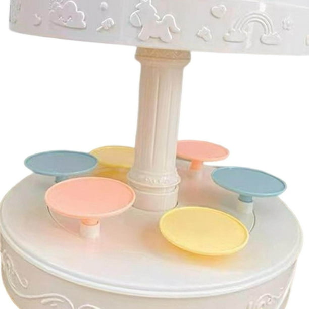 Electric Turntable Cupcake Display Stand 6 Stand Turntable Cupcake 6 Trays for Birthday cake ...