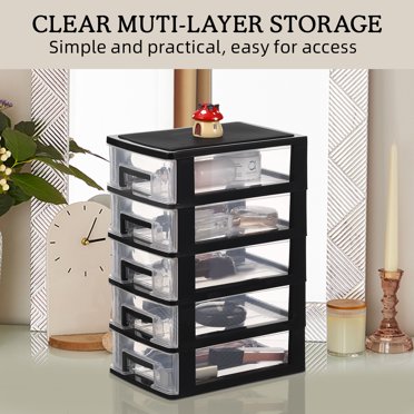 Multifunctional Five-Layer Storage Cabinet, Plastic 5 Drawer Storage ...