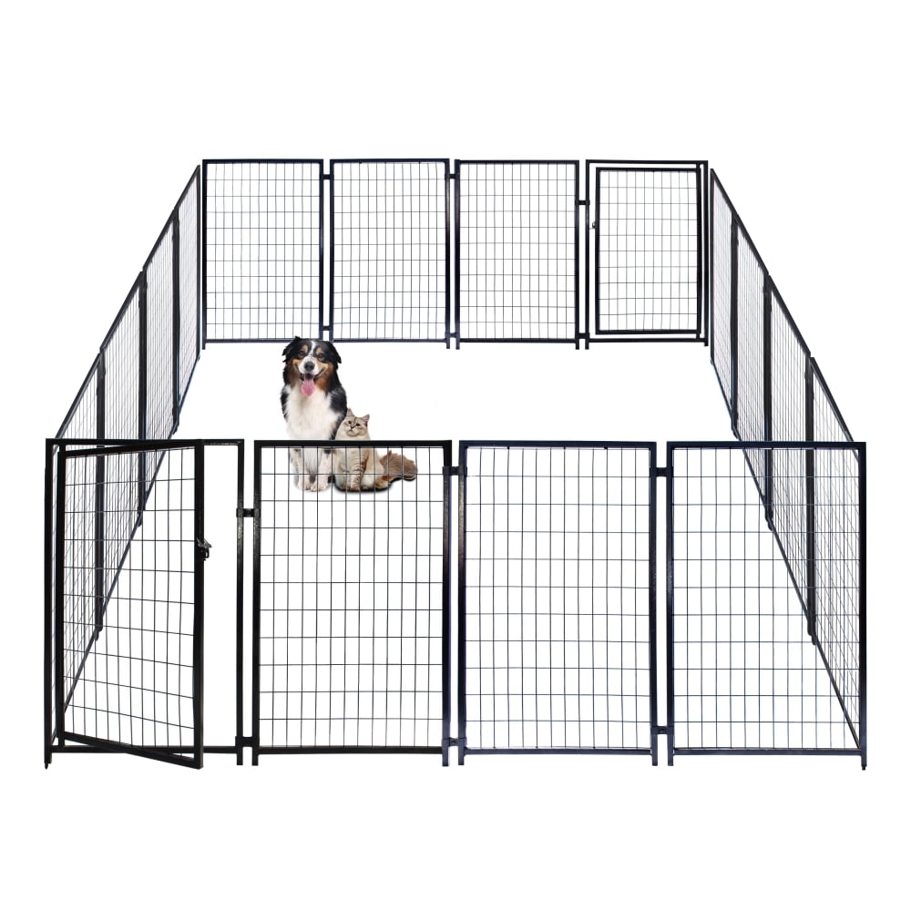 Click here for Aleko 2dk5x5x4sq Dog Kennel 10 X 10 X 4 Foot Heavy... prices