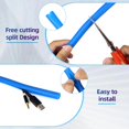 Split Wire Loom Tubing Blue 1.12in-25ft Cable Protector - Walmart.com