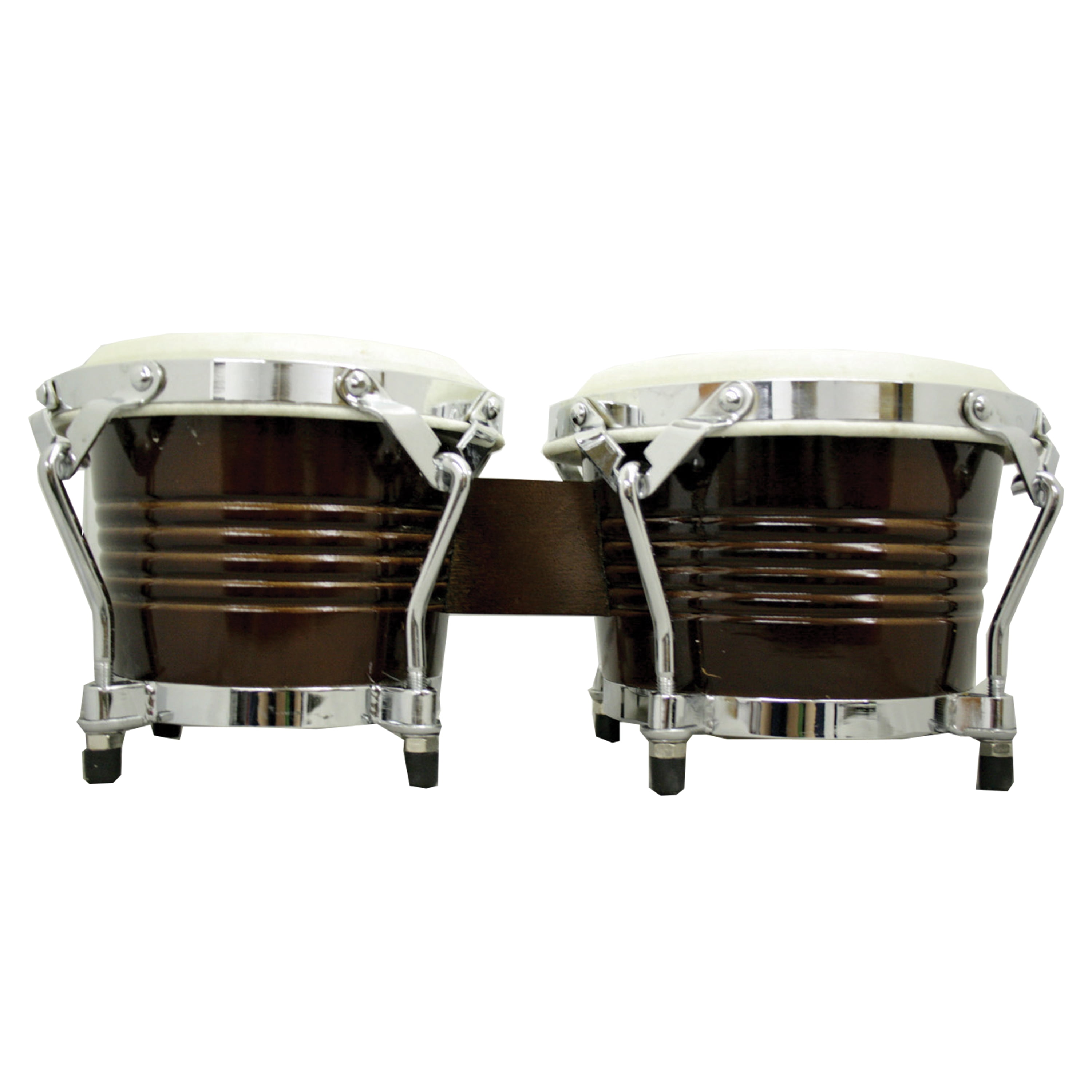 GP Percussion BRW2 Pro Birch Wood Tunable Bongos in Dark Brown Finish ...