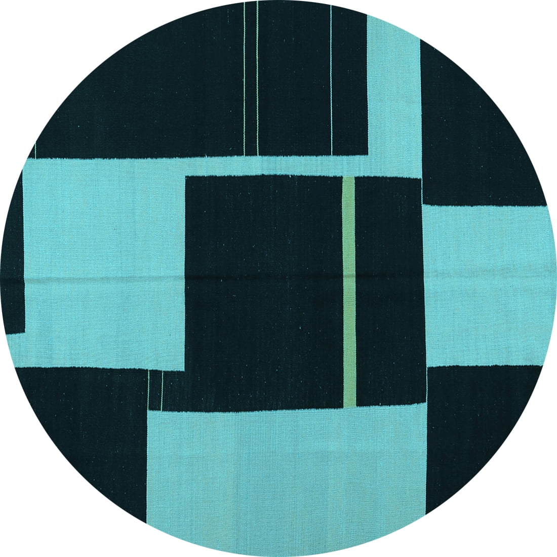 Ahgly Company Indoor Round Abstract Light Blue Contemporary Area Rugs ...