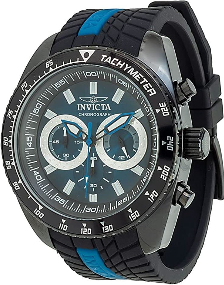 Invicta Men's 36305 S1 Rally Quartz Two Tone (Black and Blue) Silicone ...