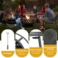 GoDecor 30 Inch Wood Burning Fire Pits with Steel BBQ Grill Cooking ...
