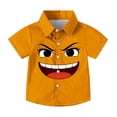 Awdenio Boys Girls Funny Cartoon Face Print Short Sleeve T-Shirt,Crew ...