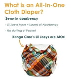 Kanga Care Lil Joey Newborn All in One AIO Cloth Diaper (2pk) Peacock 4 ...