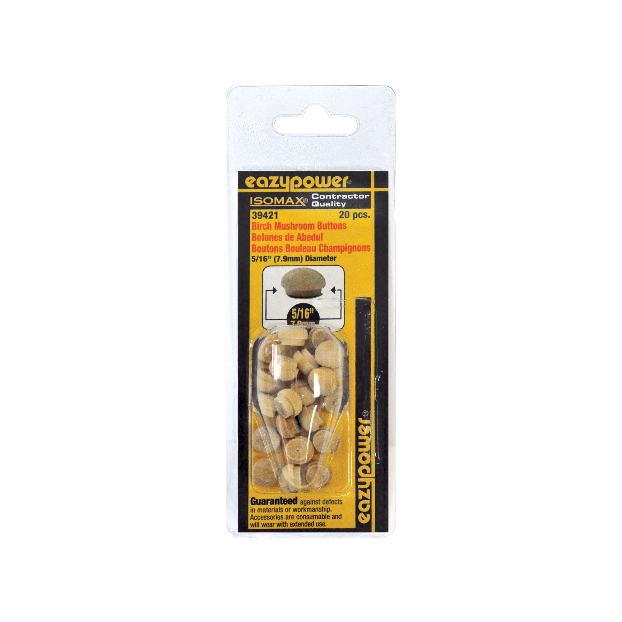 Eazypower Mushroom Head Plug, 5/16",PK20 - Walmart.com