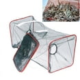 Foldable Fishing Net Dip Net Fish Cage Nylon Steel Wire Fishing Trap ...