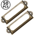 50Pcs Metal Library Label Holders, File Cabinet Label Frames with ...