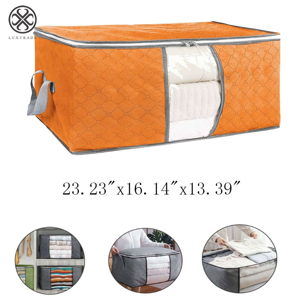 Luxtrada Foldable Waterproof Moisture Proof Clothing Storage, Orange ...