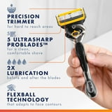 Gillette ProGlide Shield Power Men's Razor Handle with 5 Blades ...