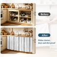 Abstract Gray Stripes Cabinet Curtains for Kitchen 10"W x 11"L, Rustic ...