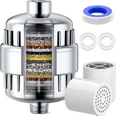 SafeWater KDF Infused Activated Carbon Shower Filter Bundle Pack - All ...