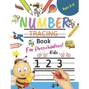 number tracing worksheets Ages 3+: trace numbers practice workbook for ...