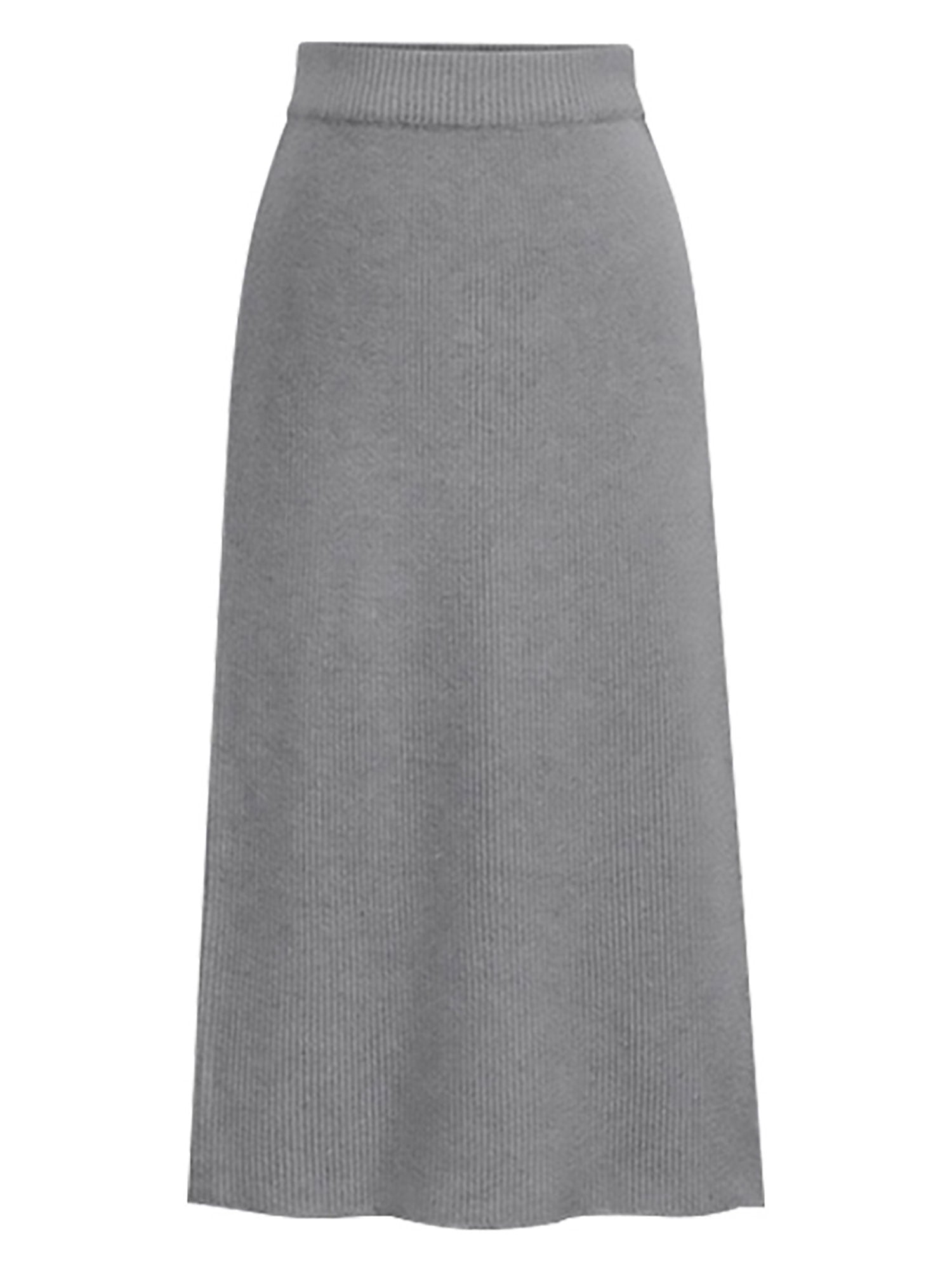 Frontwalk Ladies Skirts Solid Color Midi Skirt High Waist Travel Casual ...