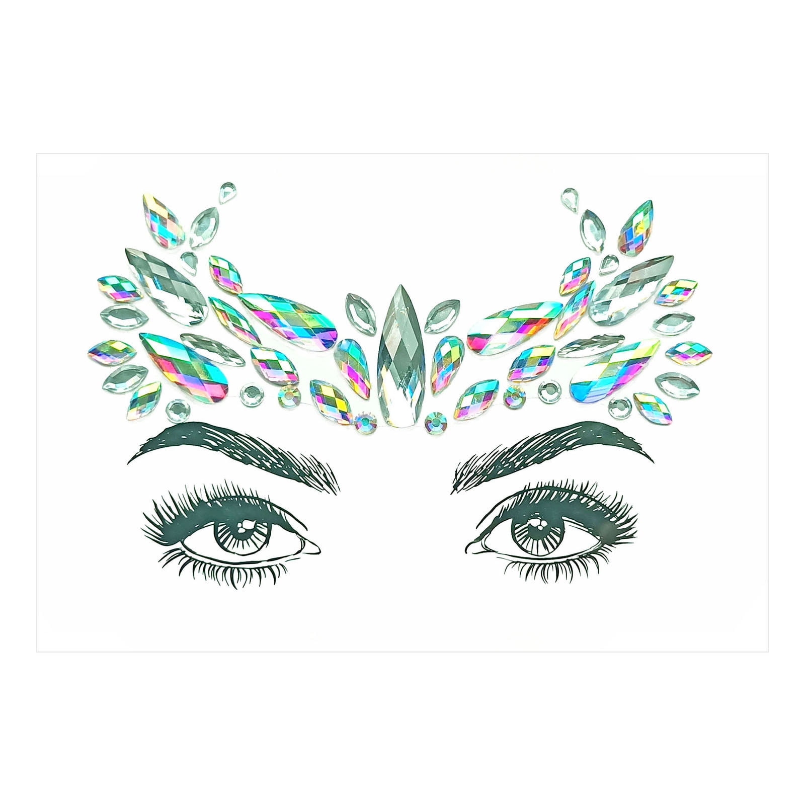 DPTALR Face Sticker Diamond Face Decoration Diamond Sticker Dry Type ...
