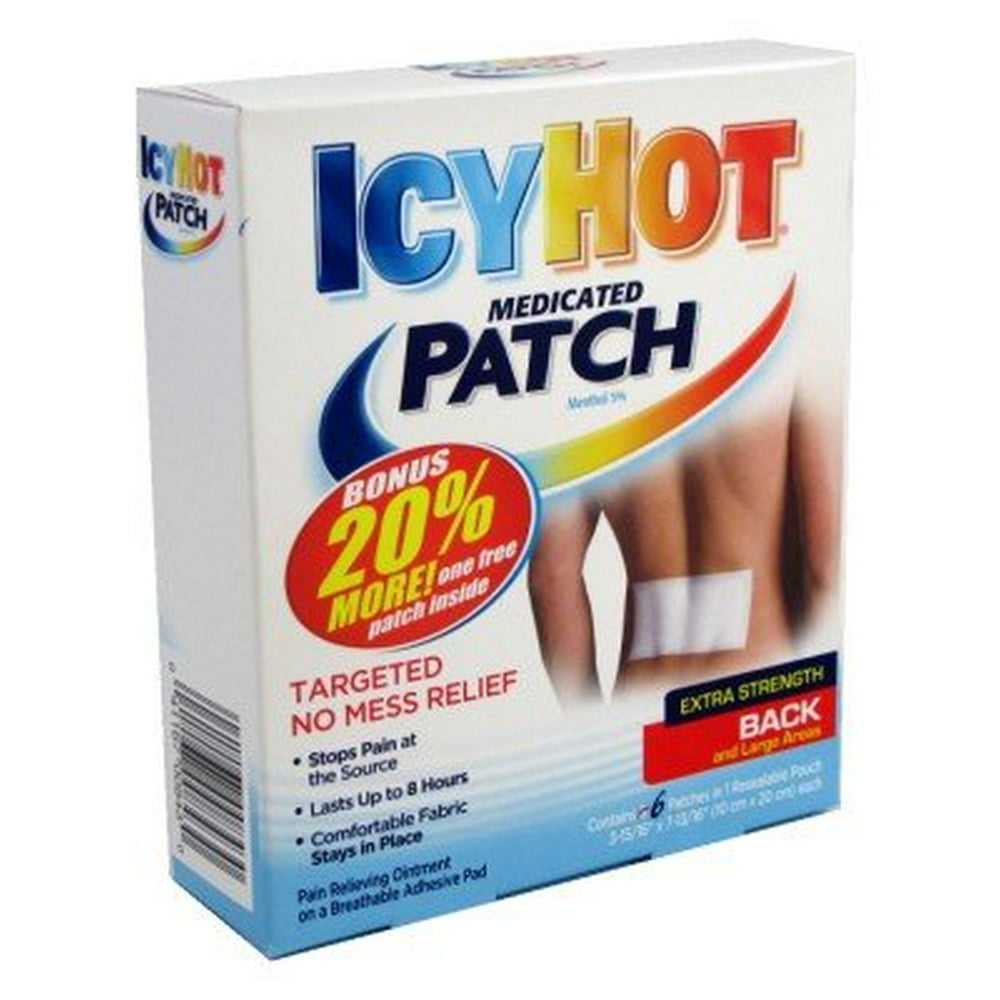 Icy Hot Extra Strength Back Medicated Pain Relieving Patch-5, count ...