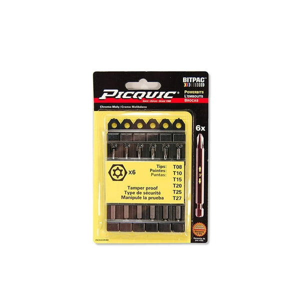 Picquic 95004 Torx Security 3" Bit Set - Walmart.com