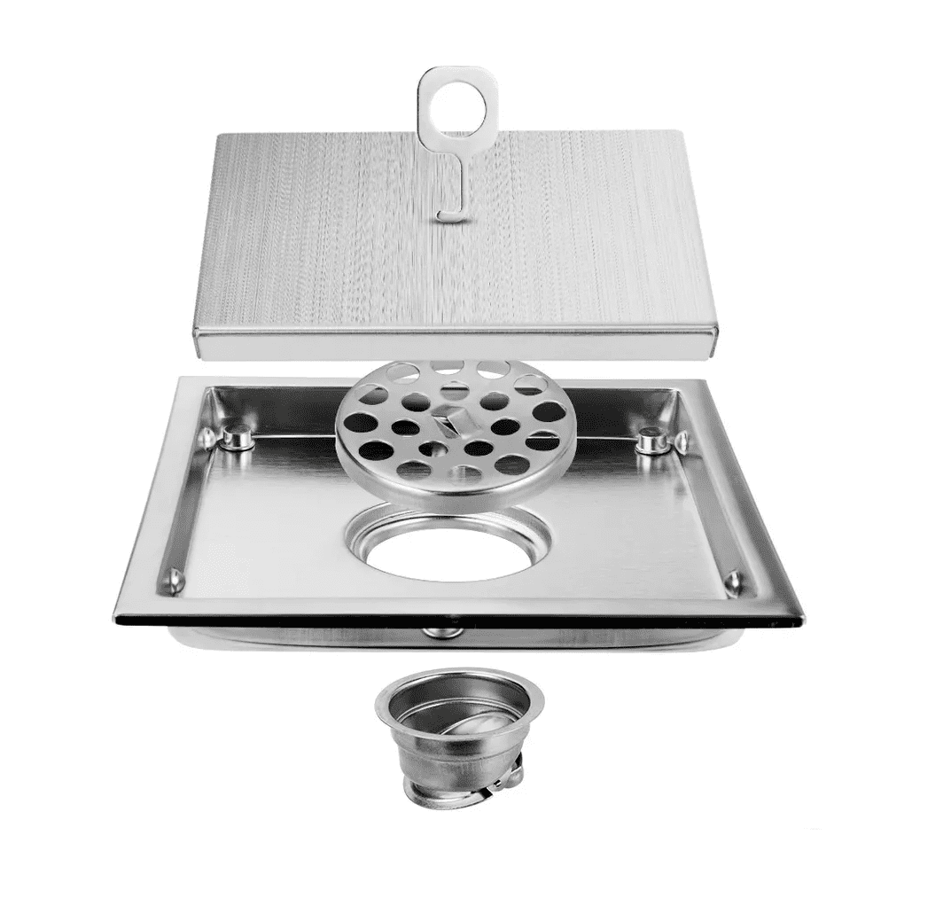 Coladera Acero Inoxidable Invisible Drenaje De Piso, Plata Labg ...