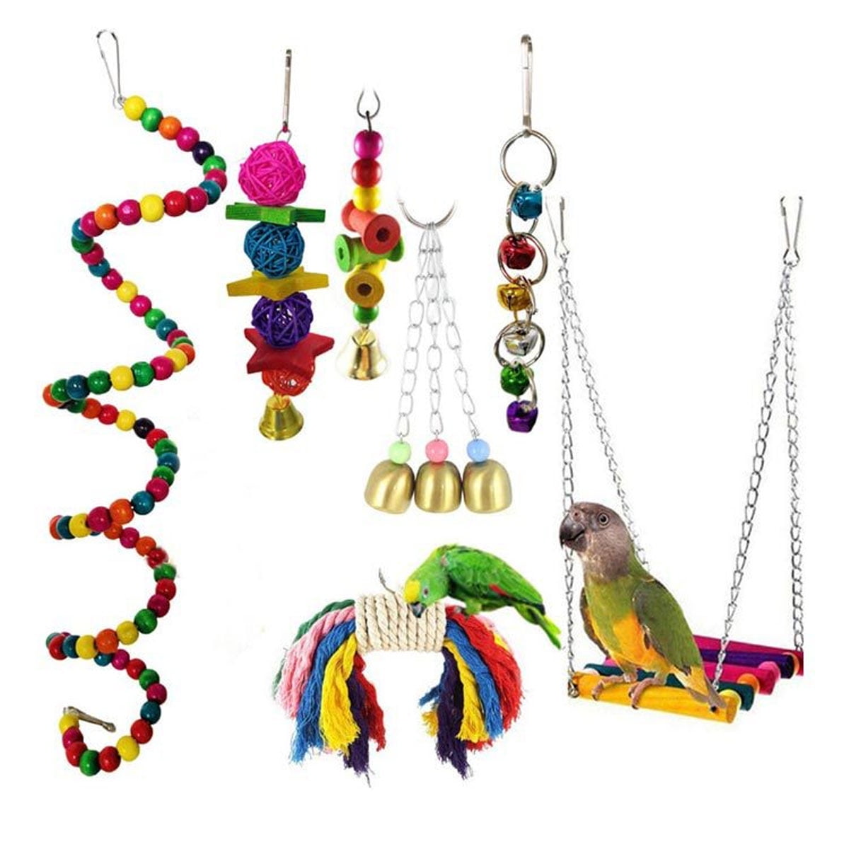 Click here for Zctt Bird Parakeet Cockatiel Toys  Hanging Bell Pe... prices