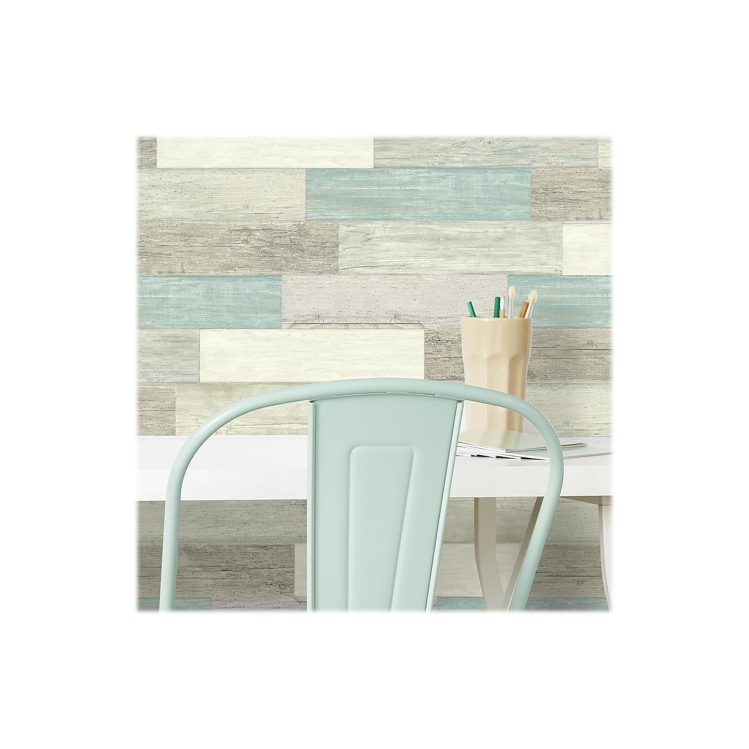 Buy Distressed Blue Barn Wood Peel & Stick Giant Wall Decals Online at ...
