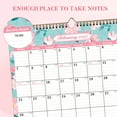 Diymag Wall Calendar, 18 Months, 11.8 x 14.6 Inches, Floral Theme ...