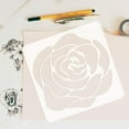 4Pcs 4 Styles Rose Theme PET Hollow Out Drawing Painting Stencils for ...