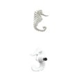 DPOWERFUL White Sea Horse Drawer Pulls - Retro Cast Iron Handles for ...