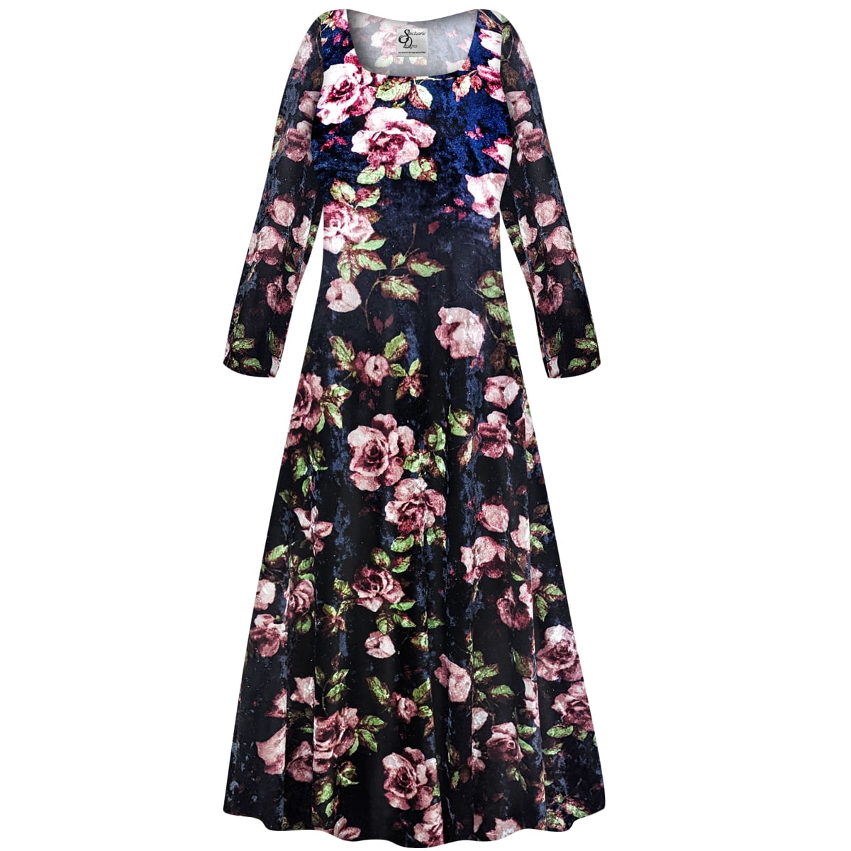 Plus size 3x Tall Womens Strechy Square Neckline with Long Sleeve Dress ...