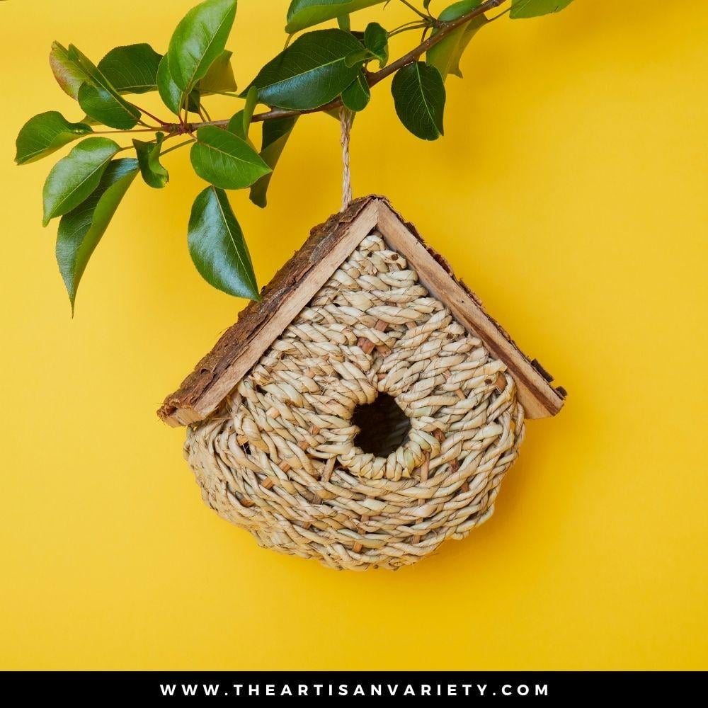 Philippines Hand Woven Natural Buri Rope Bird House Outdoor & Gardening ...