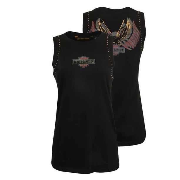 Harley Davidson Women's Tank Top Black Studs HD Official Logo (S09 ...