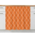 Cabinet Curtains 11"W x 13"L, Orange Stripes Sink Skirt for Bathroom ...