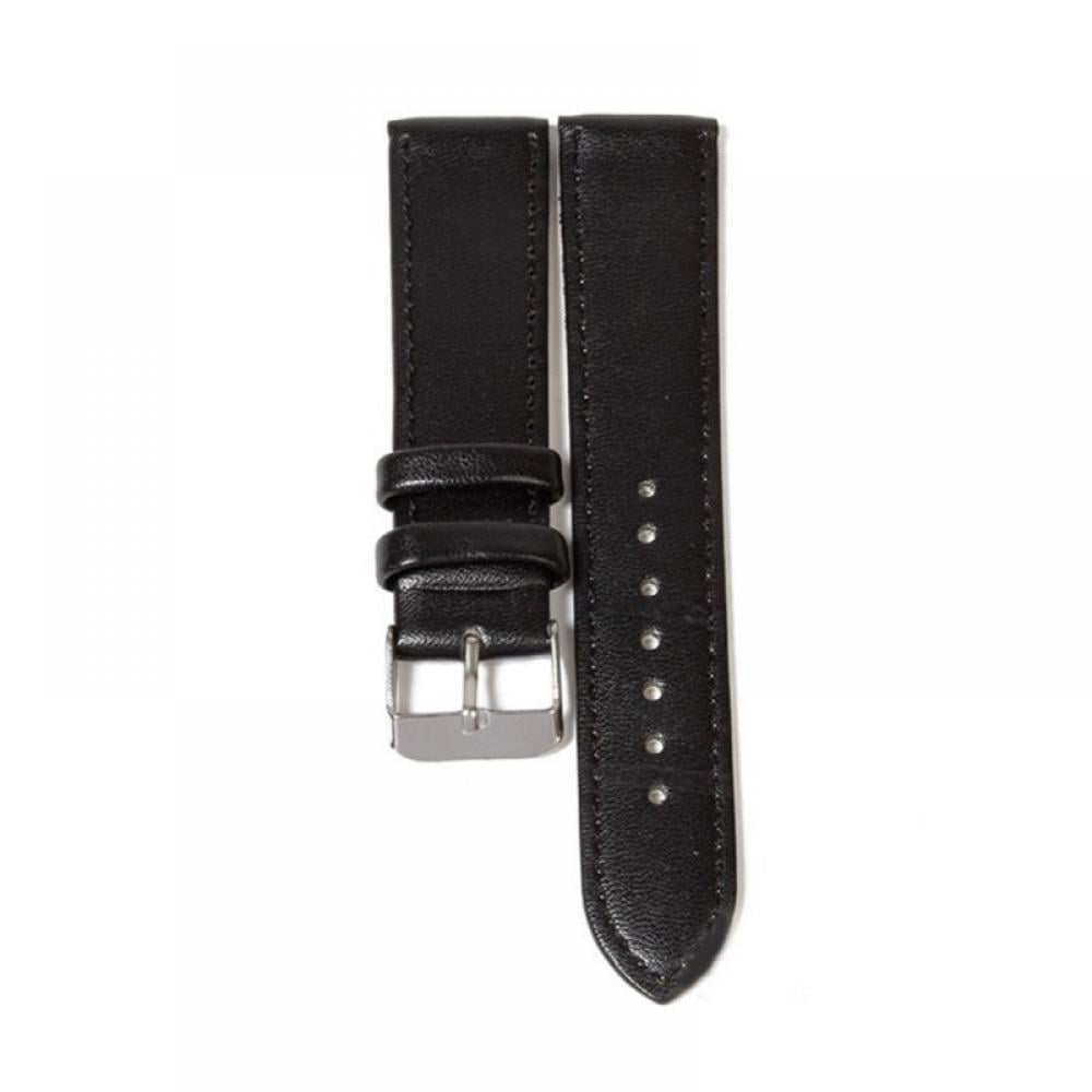 Watch Band Strap Flat Pin Buckled Adjustable Leather Wristband ...