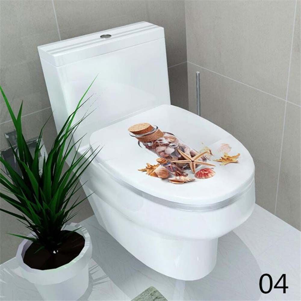 Vinyl Art Pan Bathroom Decoration Removable Home Closestool Decor ...