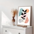 Botanical Illustration Wall Art Poster Abstract Leaf Pastel Colors ...