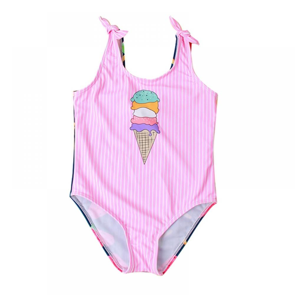 AJZIOJIRO Girl One Piece Swimsuit Ruffle Strap Cartoon Princess ...