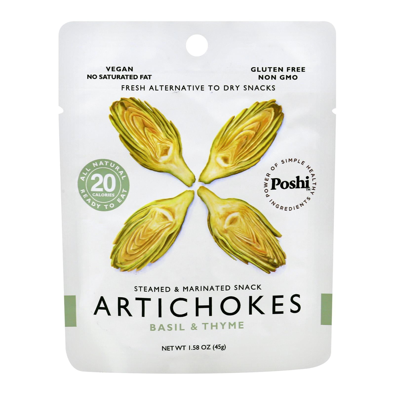 Poshi - Snack Artichokes Mrntd Veg - Case Of 10 - 1.58 Oz - Walmart.com