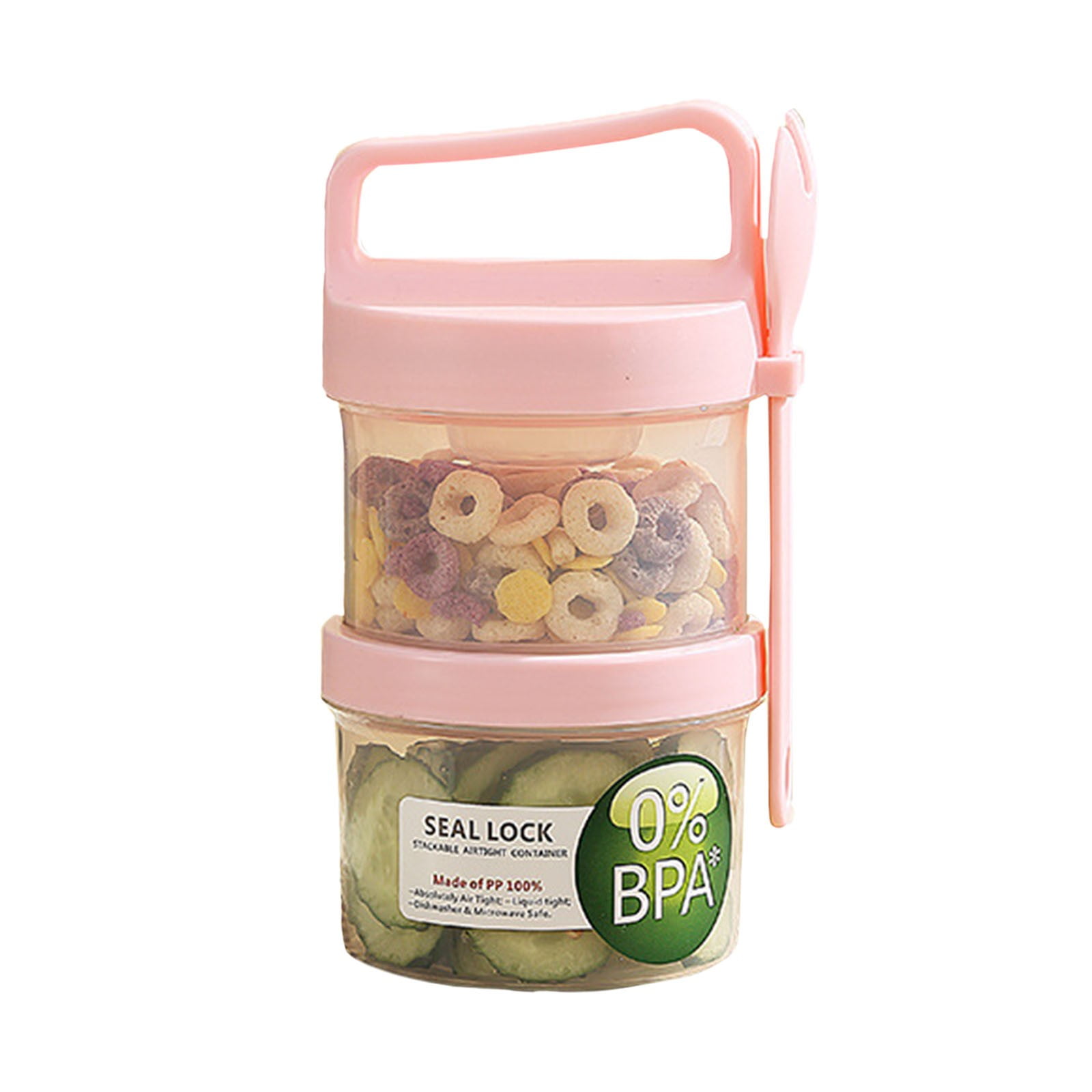 Portable Breakfast Cup Set: 360ml + 360ml For Fruits Oats Yogurt Milk ...