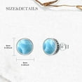 AOBOCO Natural Gemstone Stud Earrings for Men 925 Sterling Silver Male ...