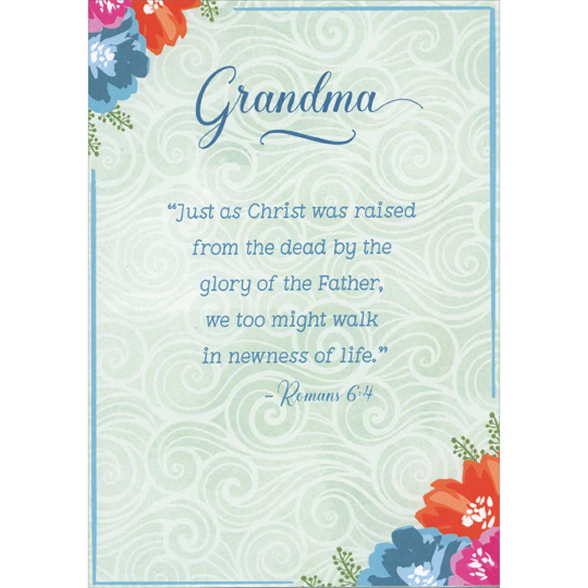 Designer Greetings Walk in Newness of Life: Light Green Swirls and ...