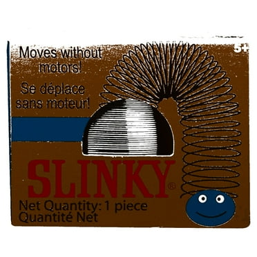 Retro Slinky the Original Walking Spring Toy, Silver Metal Slinky, Ages ...