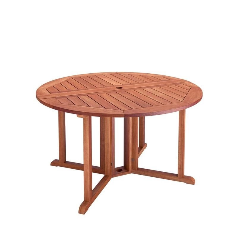 Atlin Designs Drop Leaf Patio Dining Table in Cinnamon Brown - Walmart.com