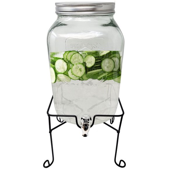 Gallon Mason Jar Beverage Dispenser Stand