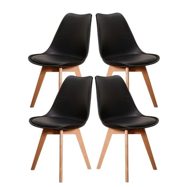 Sillas Tulip Tipo Eames Modernas Minimalistas Estructura de las Sillas en Madera con Asiento ...