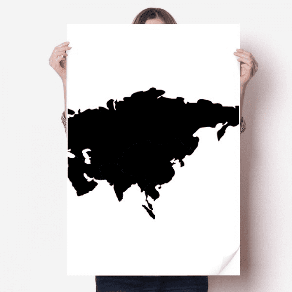 Red Asia Illustration Map Pattern Sticker Decoration Poster Playbill ...