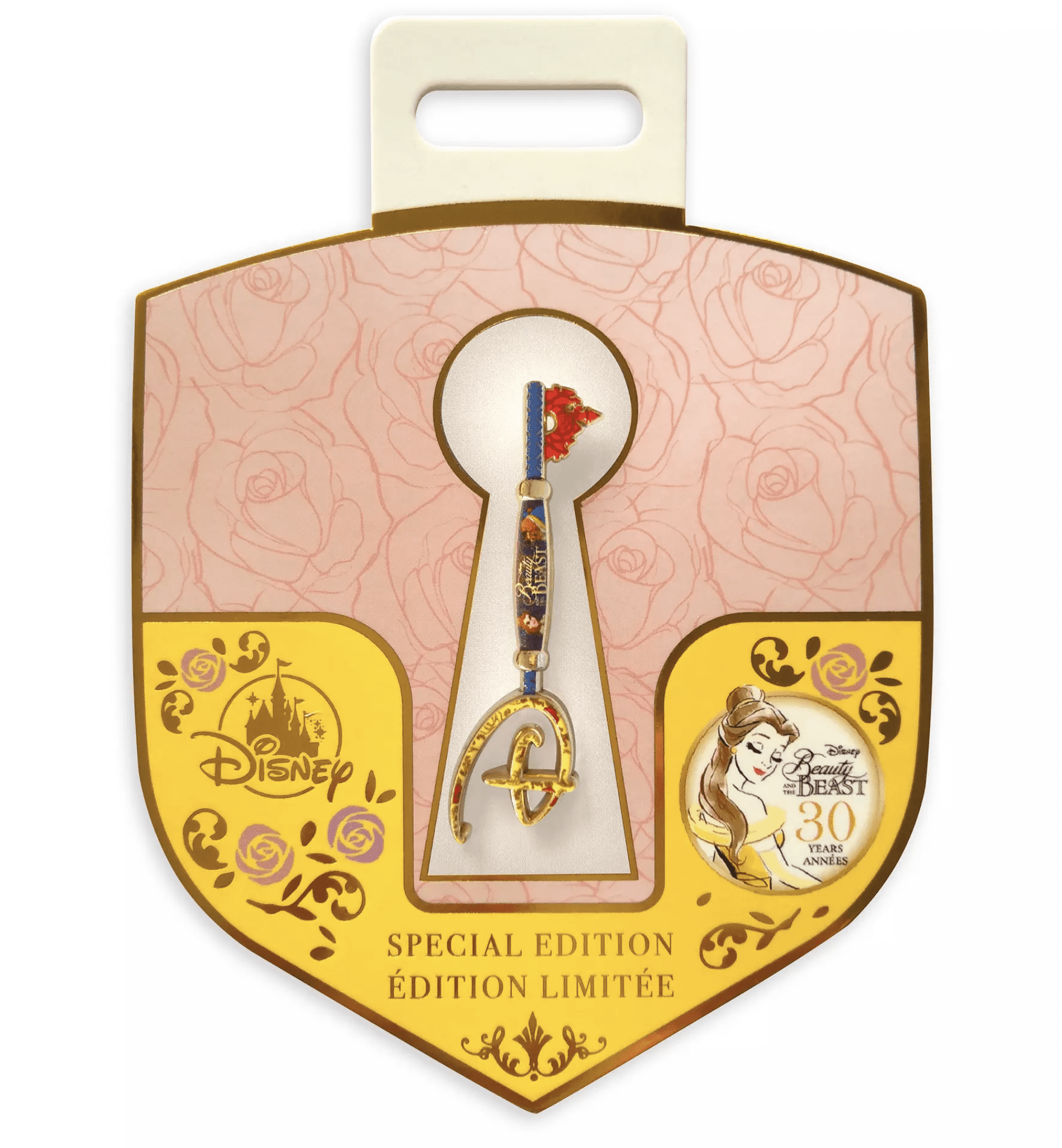 Disney Beauty and the Beast 30th Anniversary Collectible Key Pin Belle ...