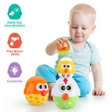 MOONTOY Baby Nesting Stacking Eggs Toys, Color Matching Game Shape ...