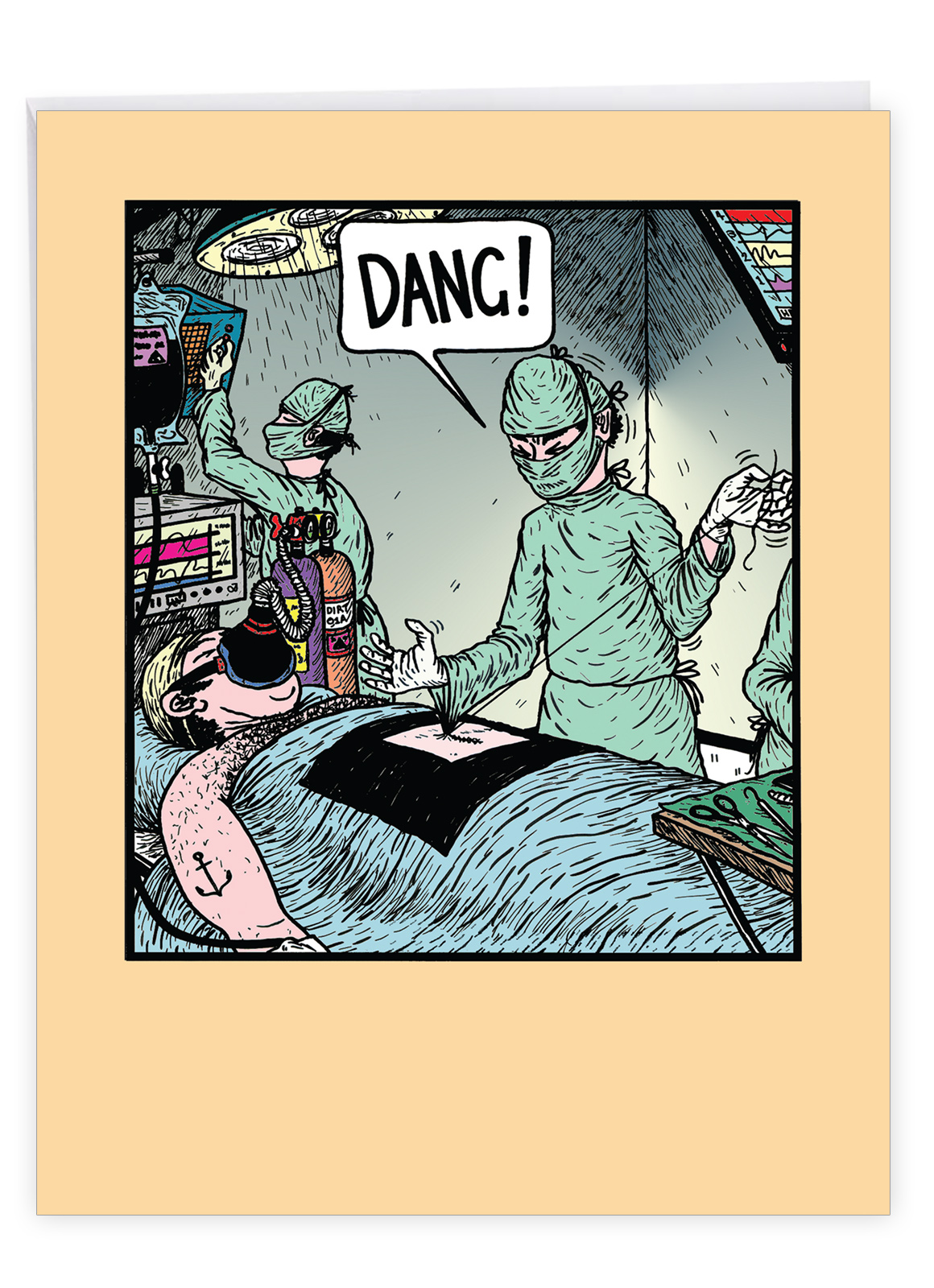 1 Large Funny Get Well Greeting Card (8.5 x 11 Inch) - Dang Surgeon ...