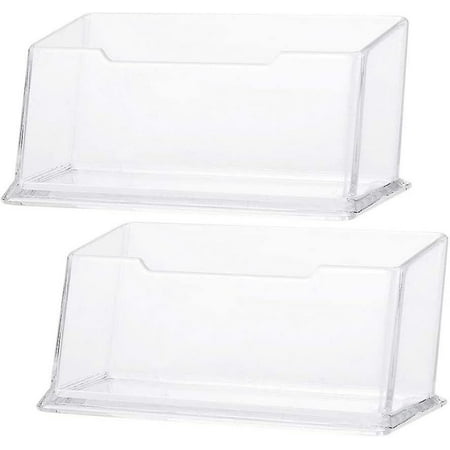 20 Pcs Clear Acrylic Business Card Case Business Card Holder Desktop Id ...